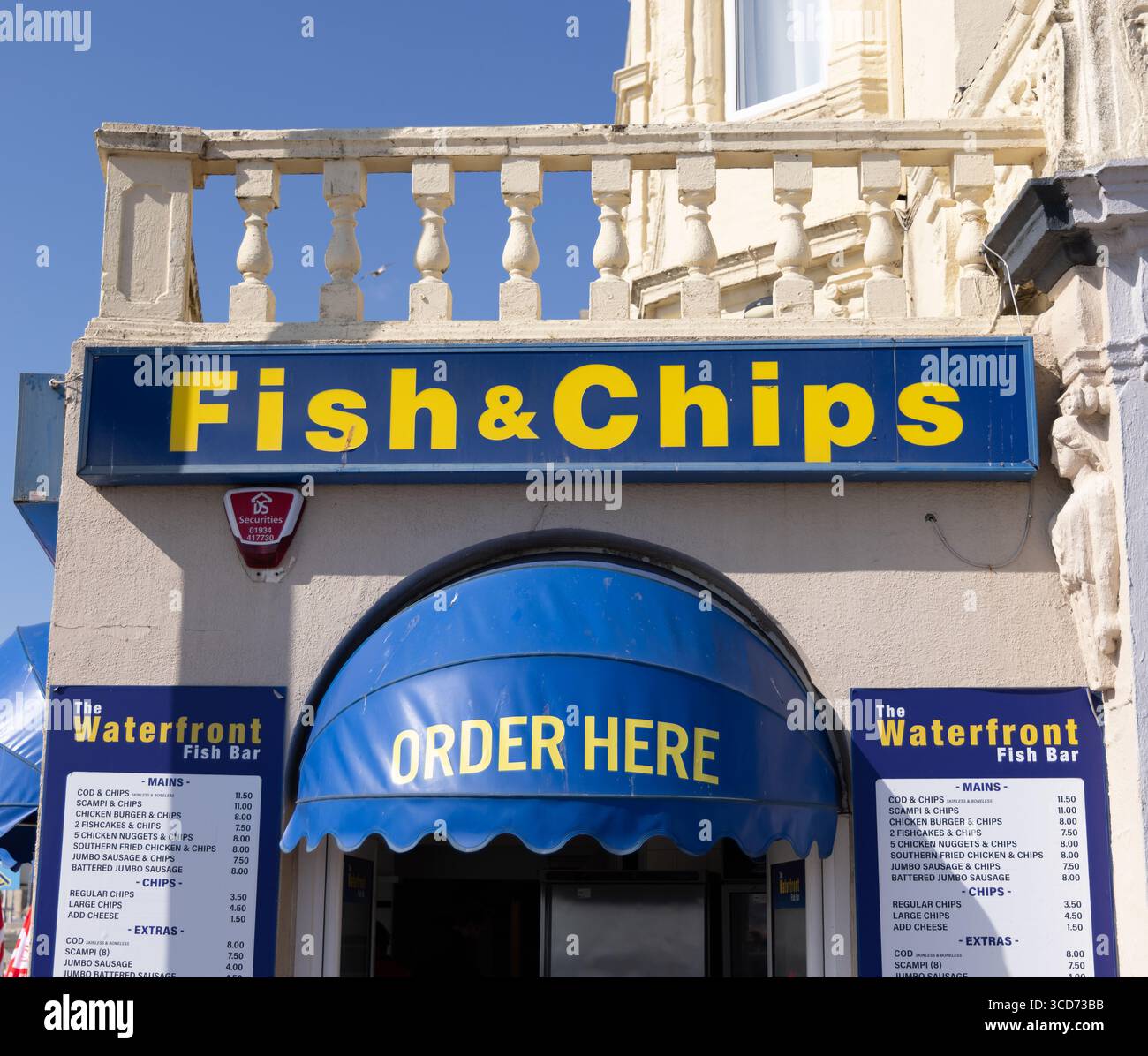 WESTON, UK - AUGUST 8, 2025 - Traditional fish and chips shop in Weston ...