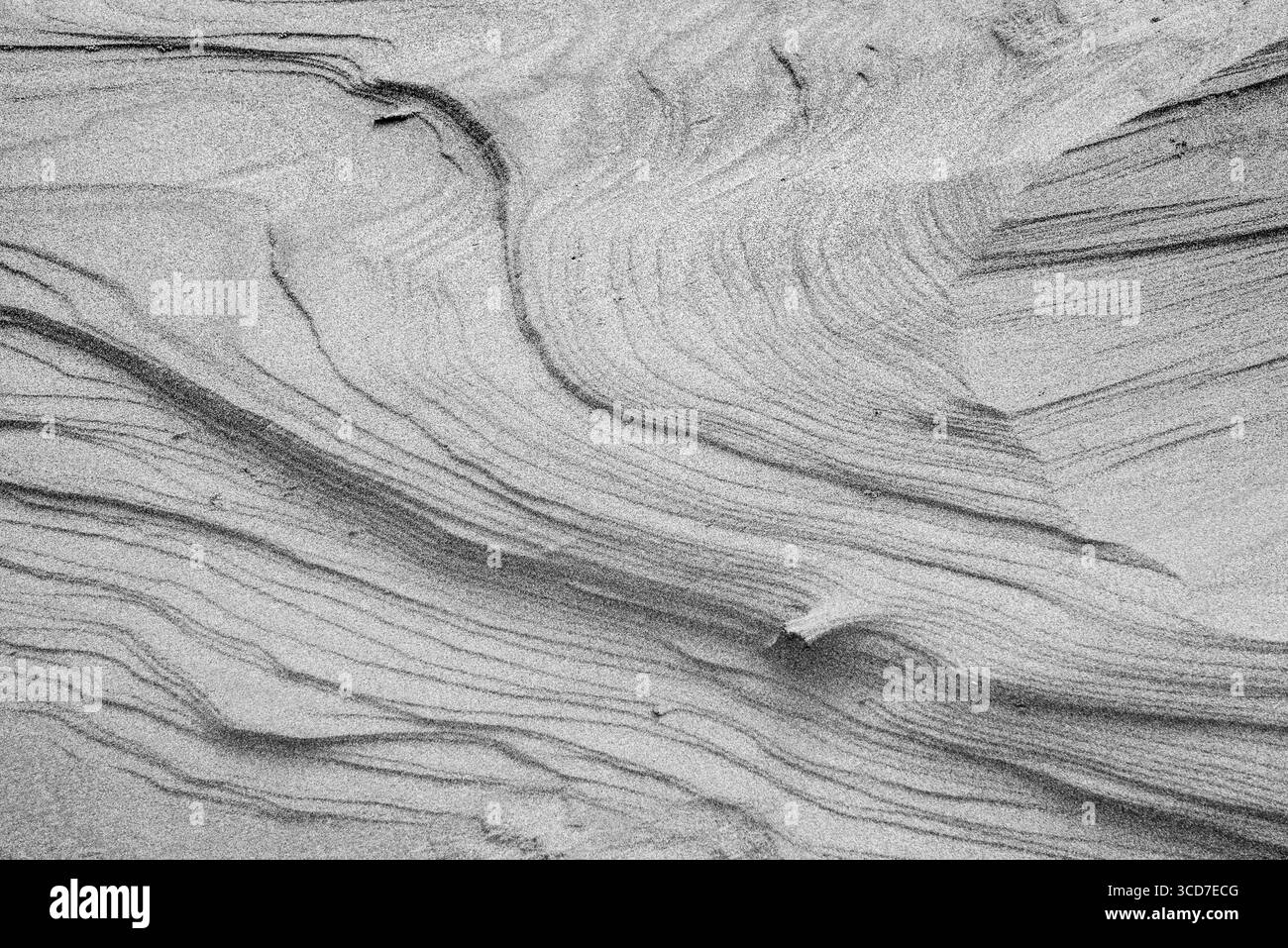 Sand patterns and dunes on the beach at Cape Sebastian and Pistol River ...