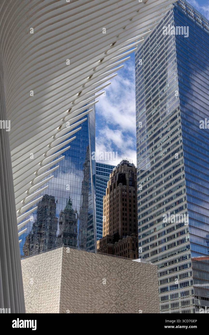 View of One World Trade Center from WTC Cortlandt, Manhattan, New York ...