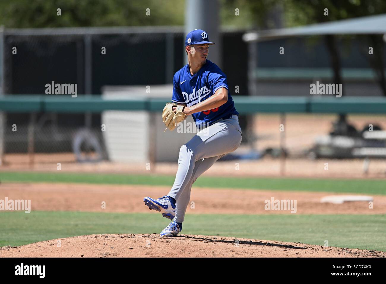 Los Angeles Dodgers pitcher Christian Oliveira (30) delivers a pitch ...