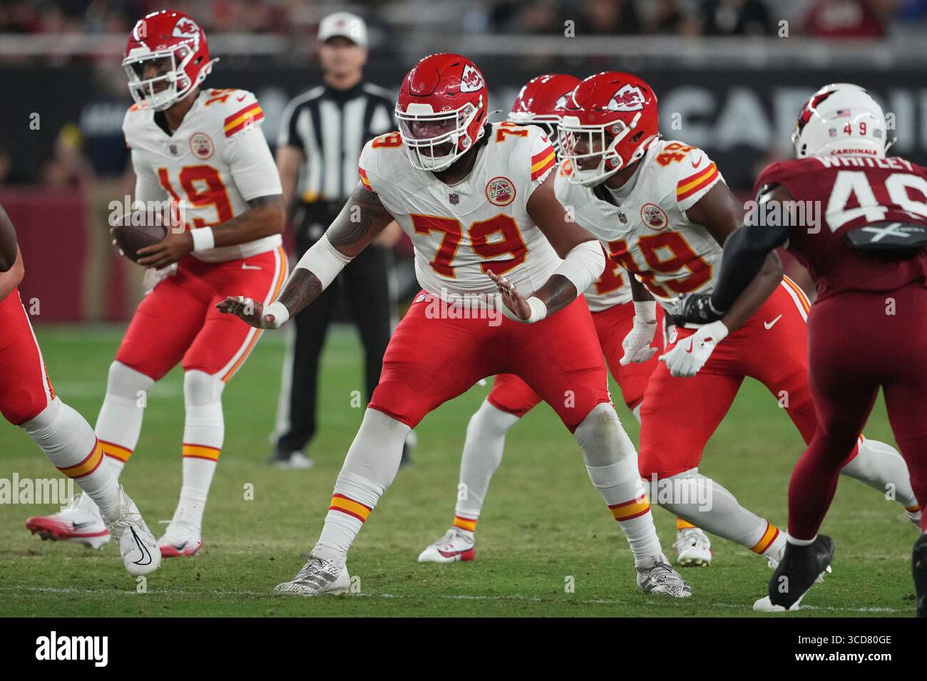 Kansas City Chiefs offensive tackle Esa Pole (79) blocks during the ...