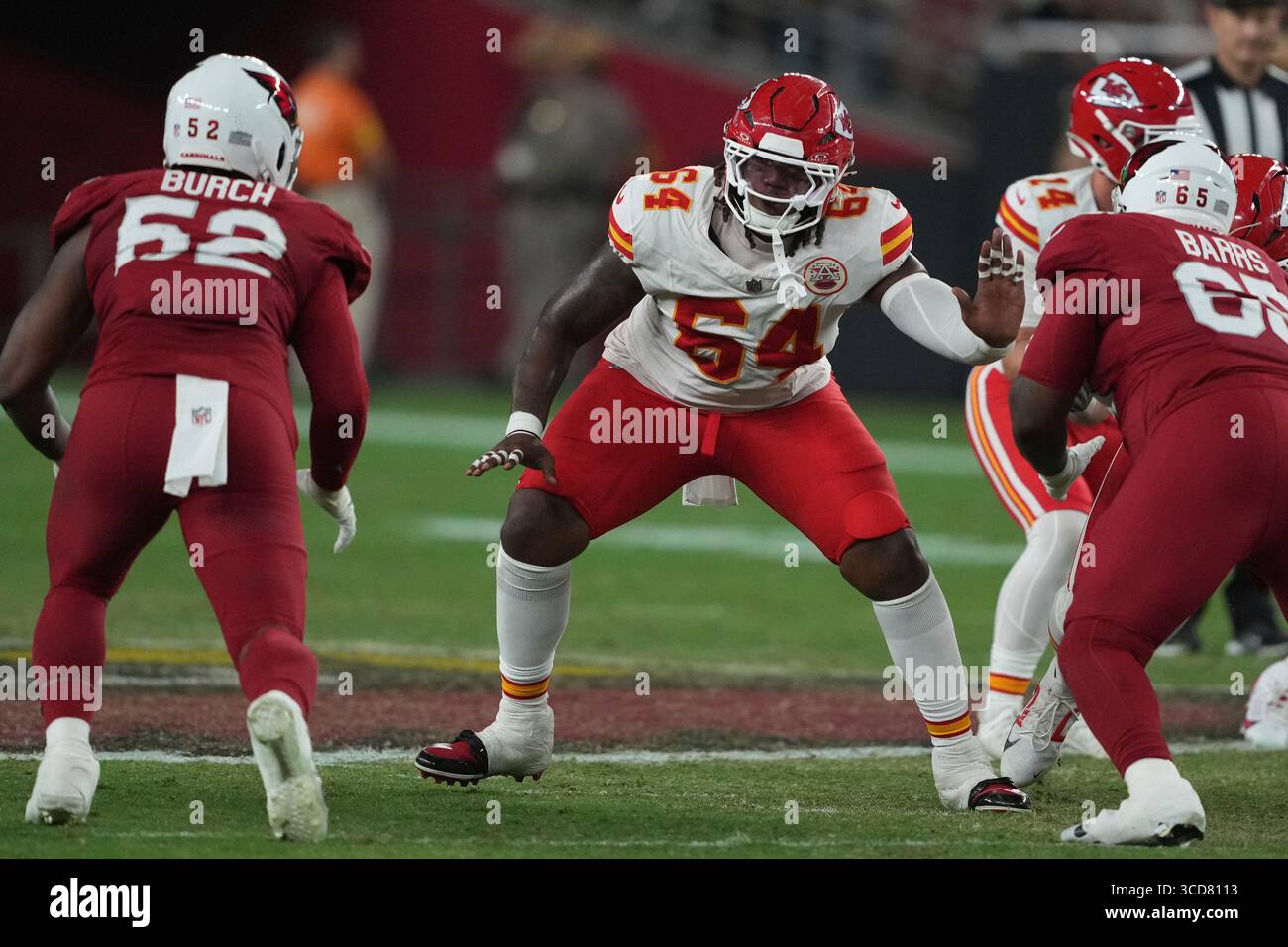 Kansas City Chiefs offensive tackle Wanya Morris (64) blocks during the ...