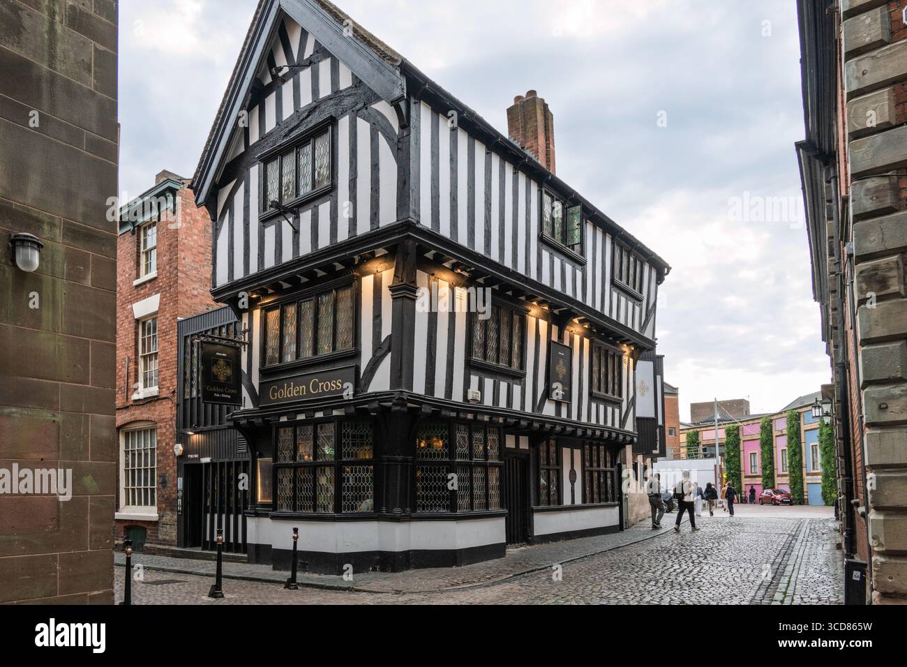 Golden Cross Inn, Timber Framed Building, Coventry, UK Stock Photo - Alamy