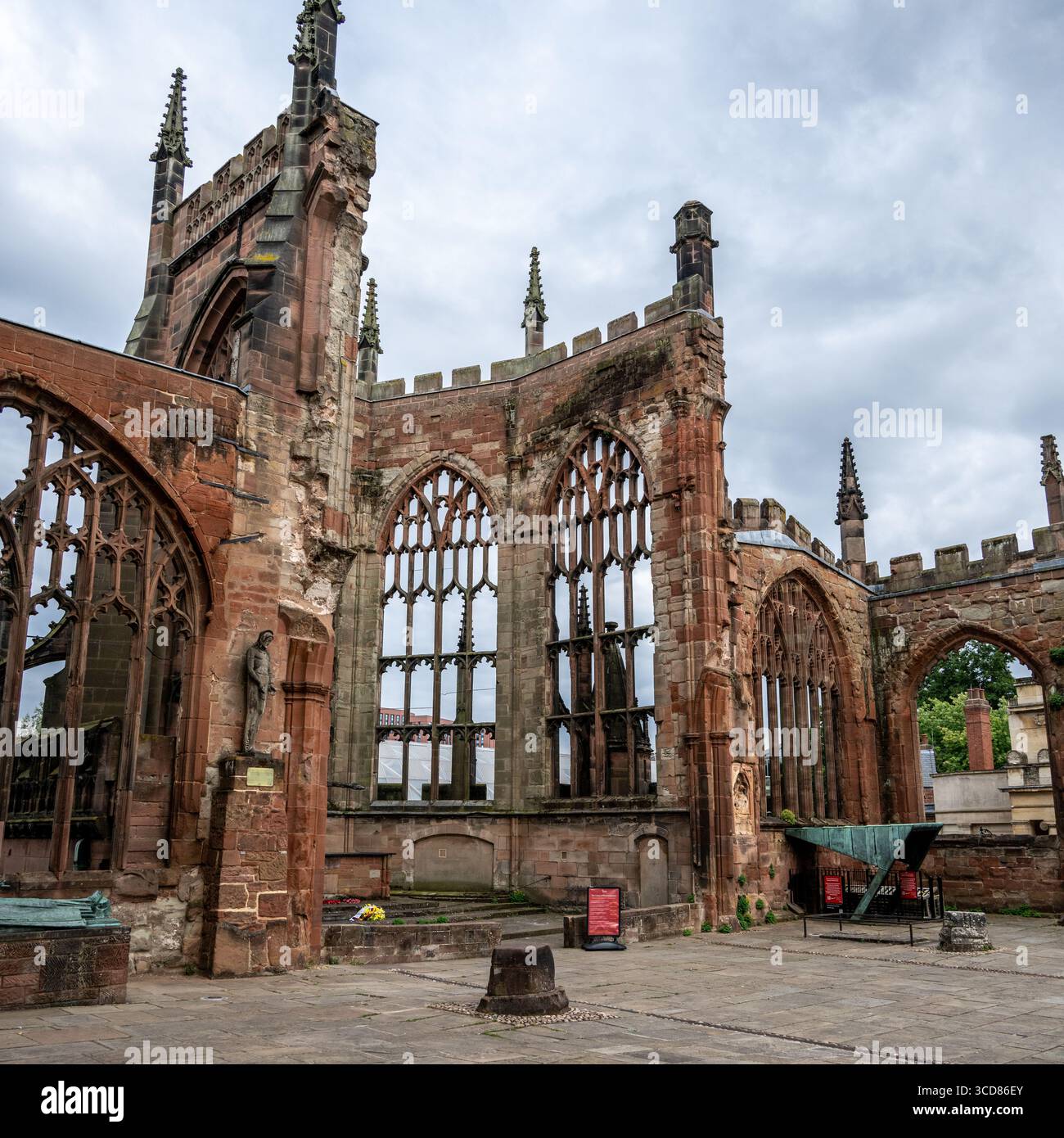 Coventry Old Cathedral Ruins, Bombed during WW2 Stock Photo - Alamy
