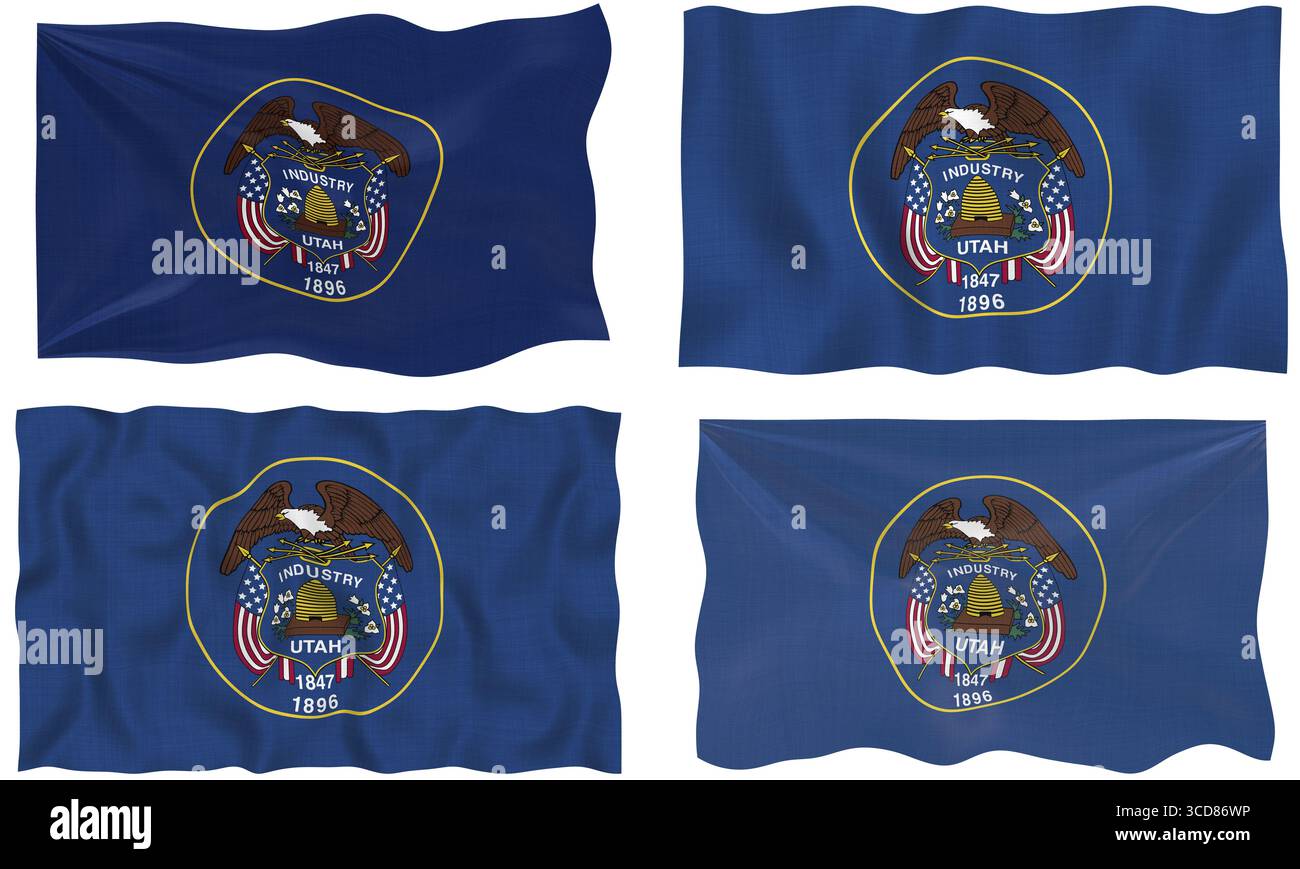Utah flag united states Cut Out Stock Images & Pictures - Alamy