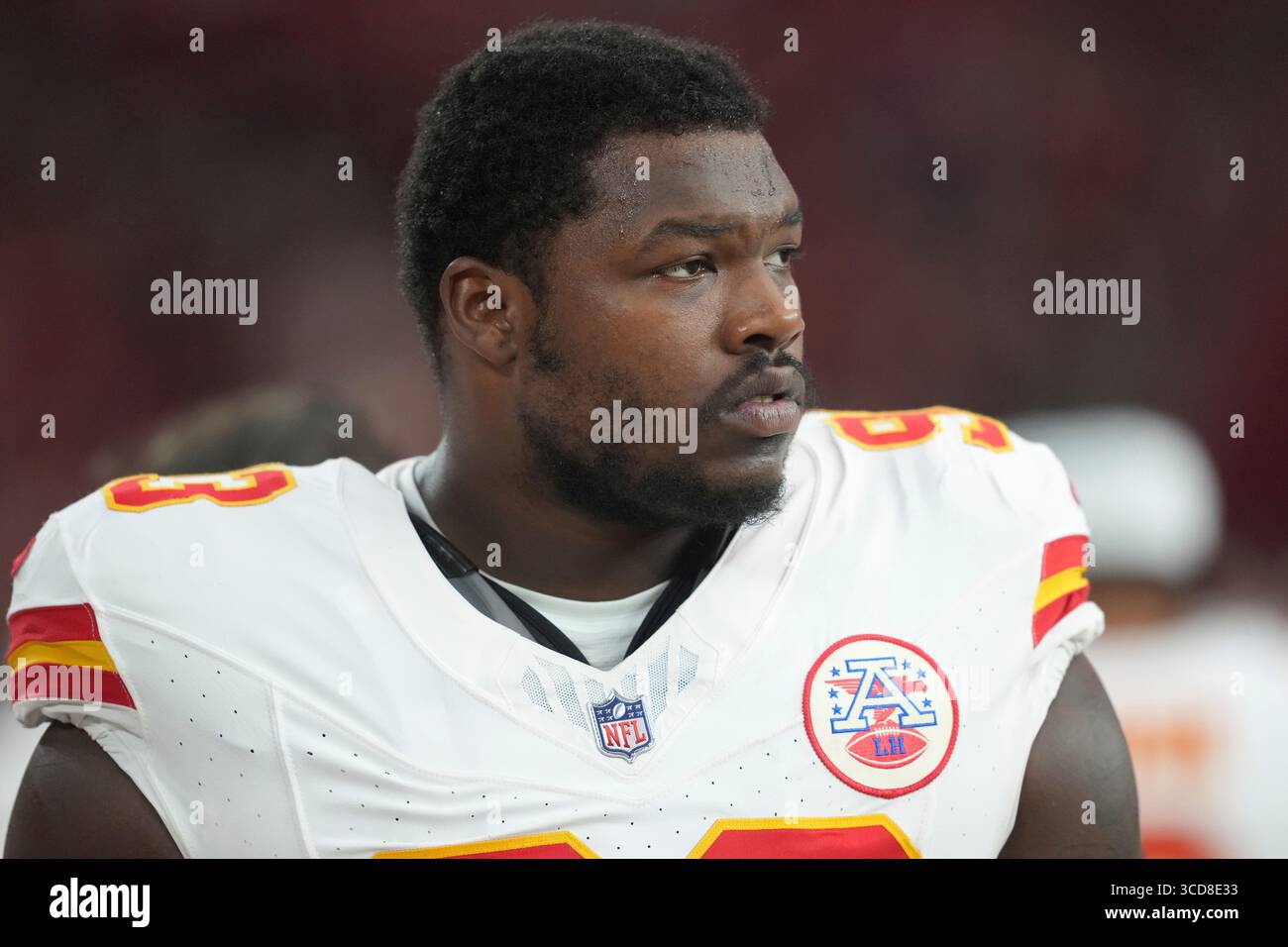 Kansas City Chiefs defensive tackle Coziah Izzard (93) warms up prior ...