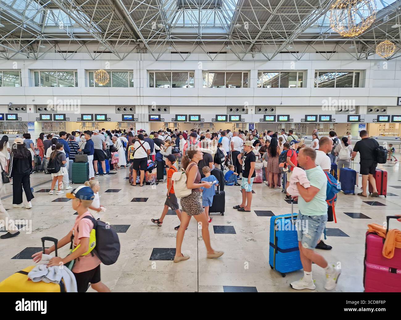 ANTALYA, TURKEY - JULY 5, 2025 Interior view of crowded Antalya ...