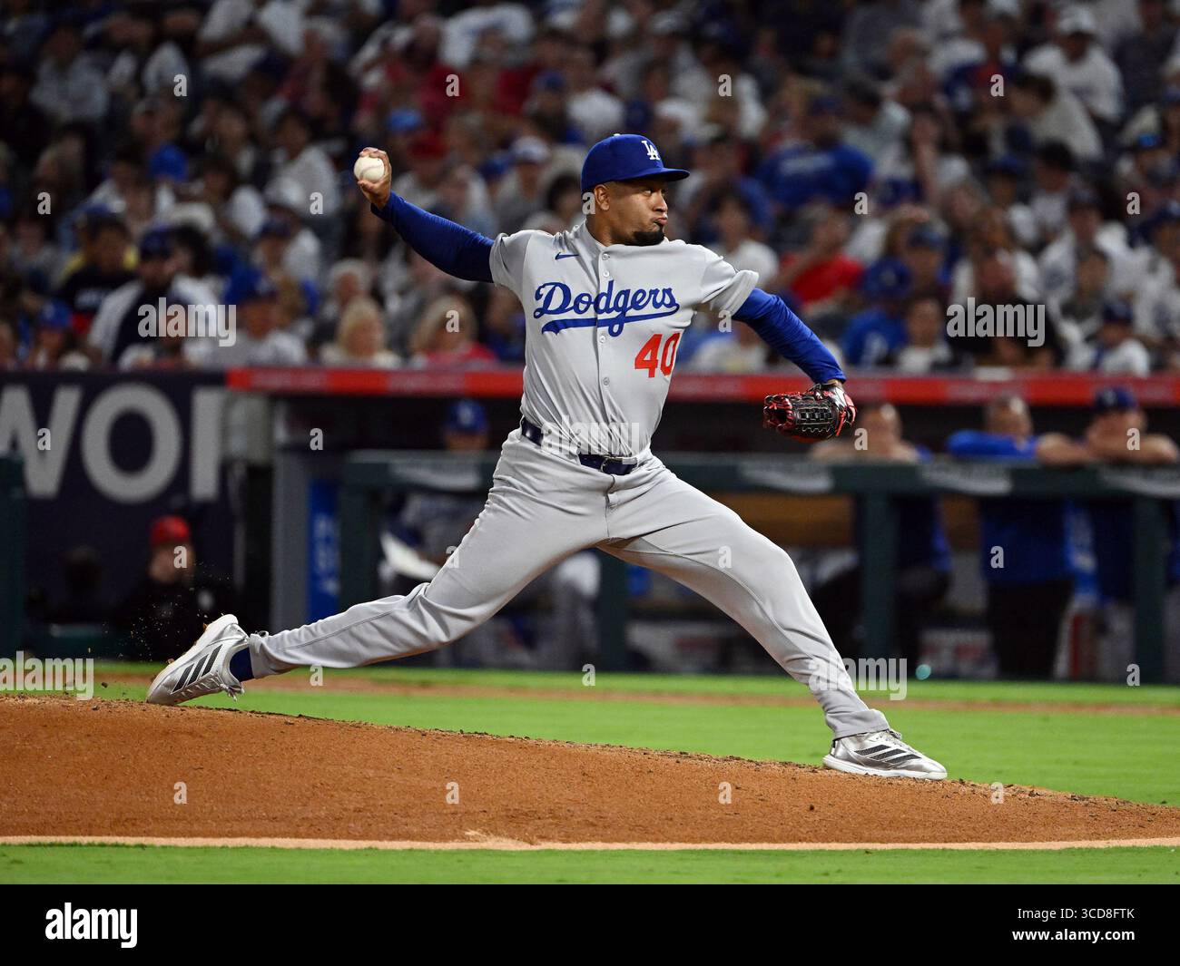 ANAHEIM, CA - AUGUST 11: Los Angeles Dodgers pitcher Alexis Diaz (40 ...