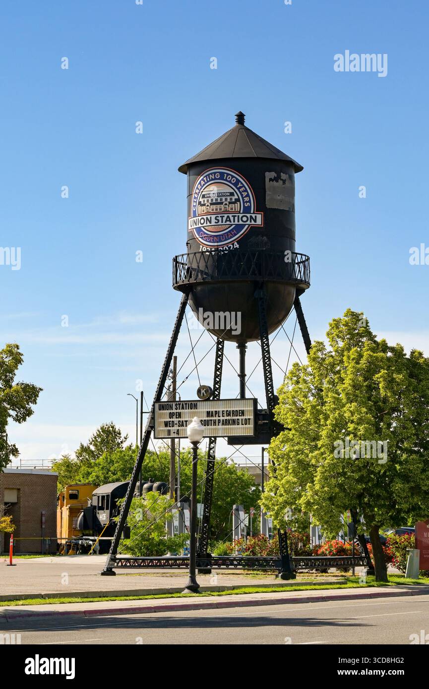 Ogden, Utah, USA - 27 May 2025: Old water tower outside the city's ...