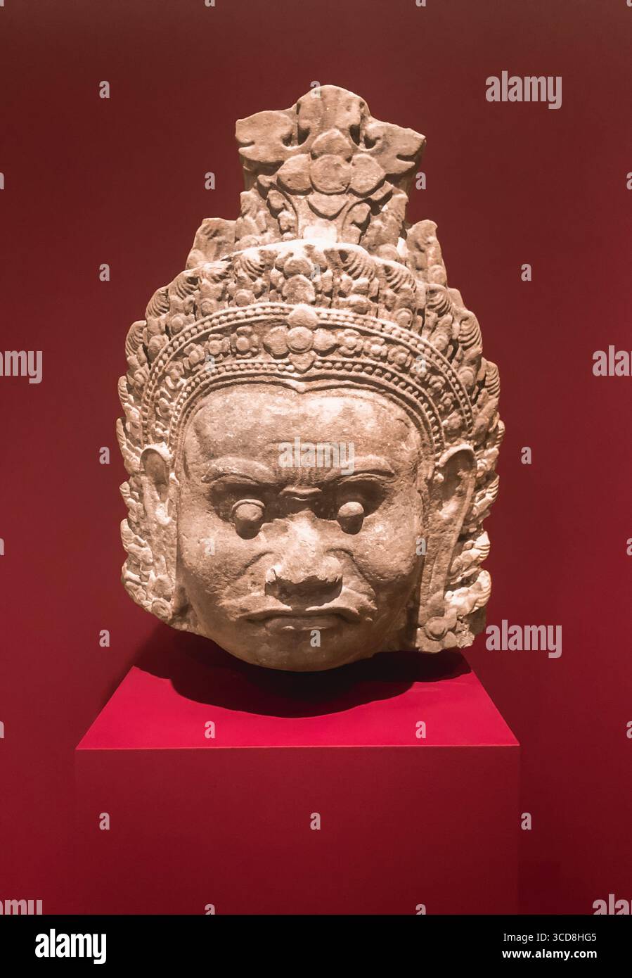 Ancient Asian Art: Khmer monumental figure of a dvarapala, or guardian ...