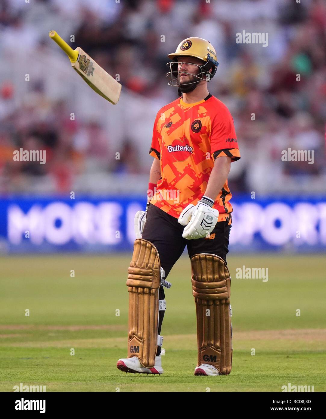 Birmingham Phoenix's Ben Duckett walks after being bowled out by Oval ...