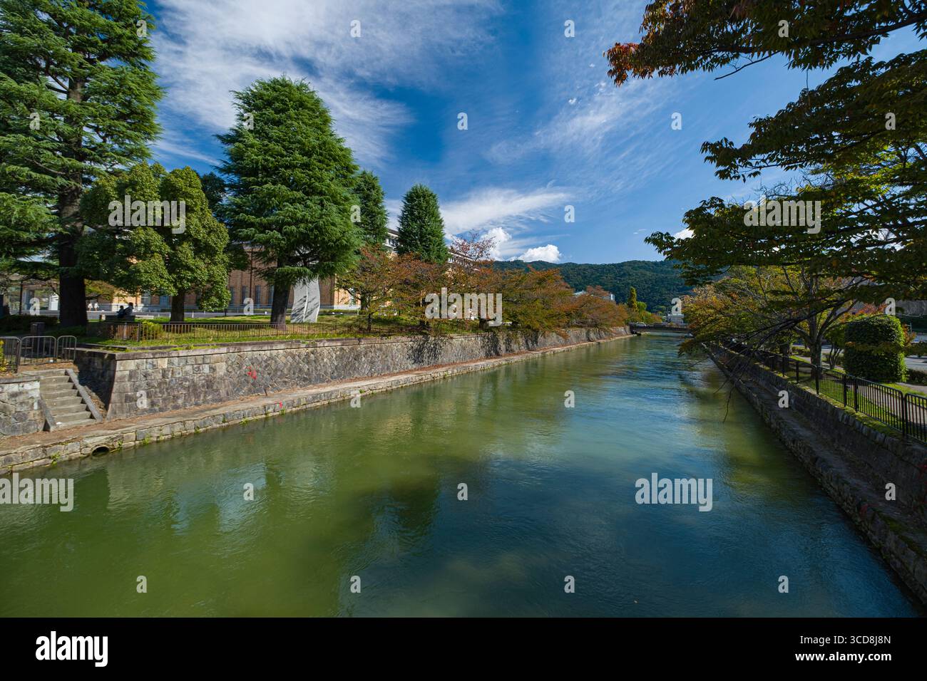Shirakawa River seen from Keiryu Bridge, Okazaki Enshojicho, Sakyo Ward ...