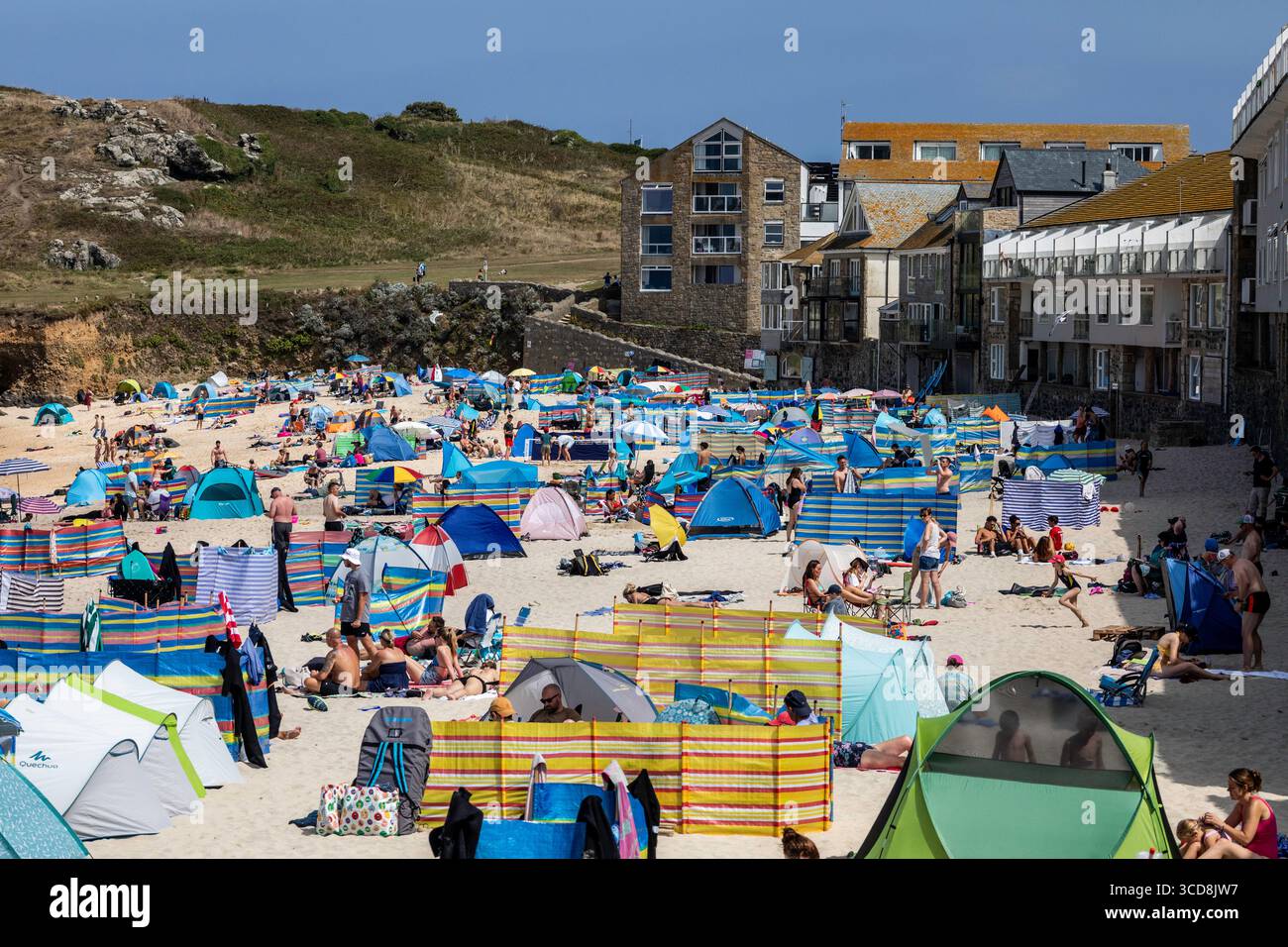 St Ives, Cornwall, 12th August 2025, People were out enjoying the ...