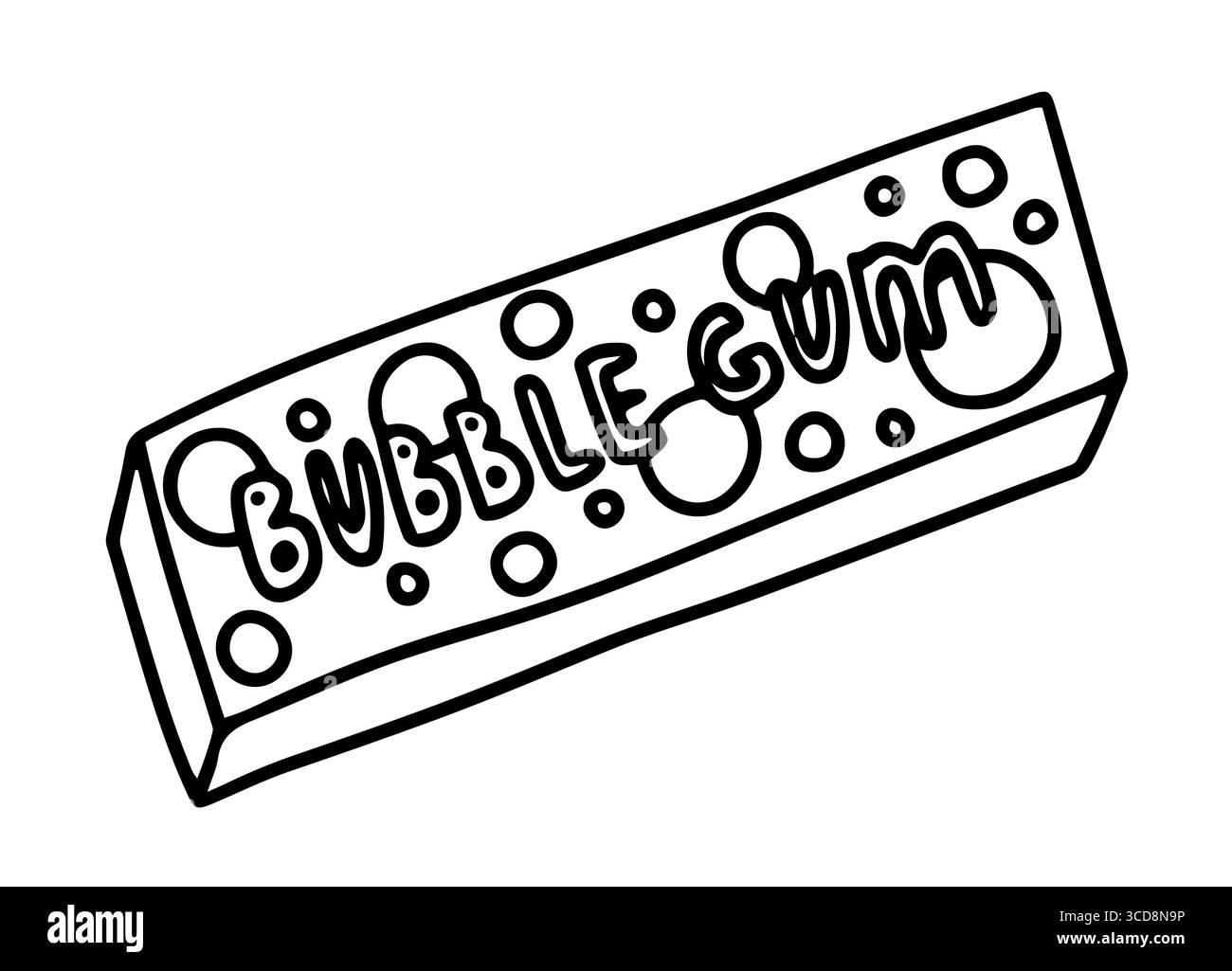 Bubble gum doodle vector sketch Stock Vector Image & Art - Alamy