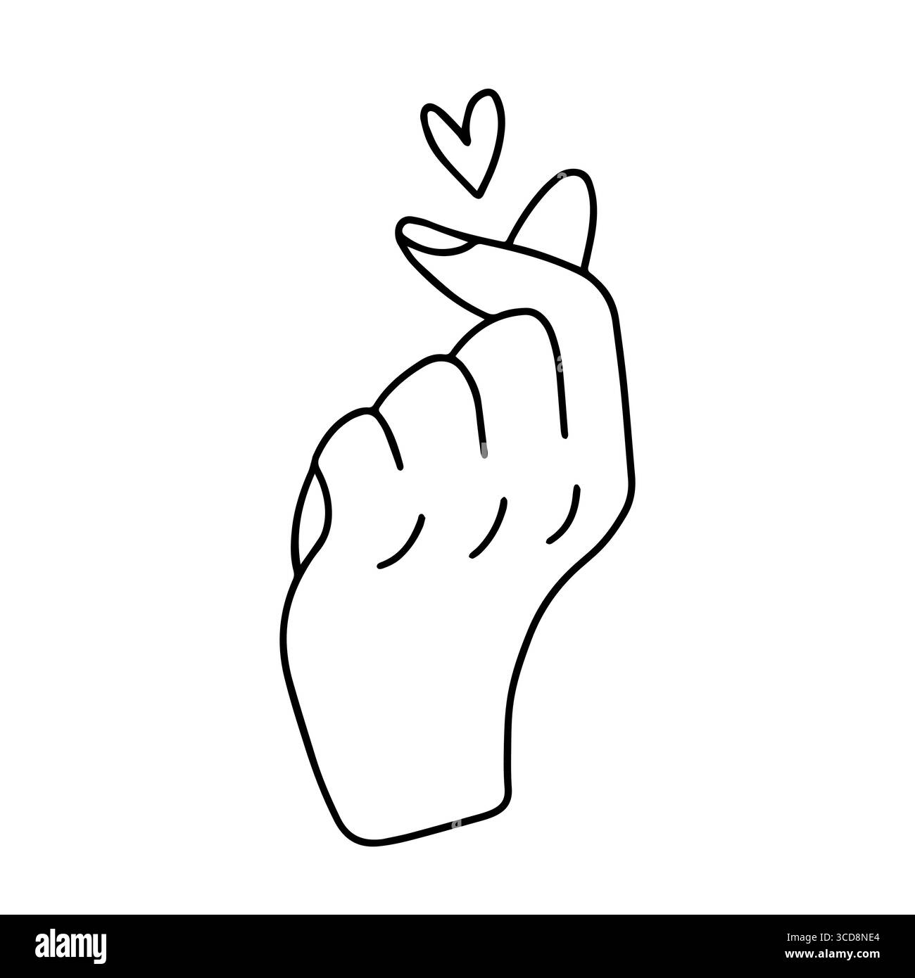 Heart with finger Black and White Stock Photos & Images - Alamy
