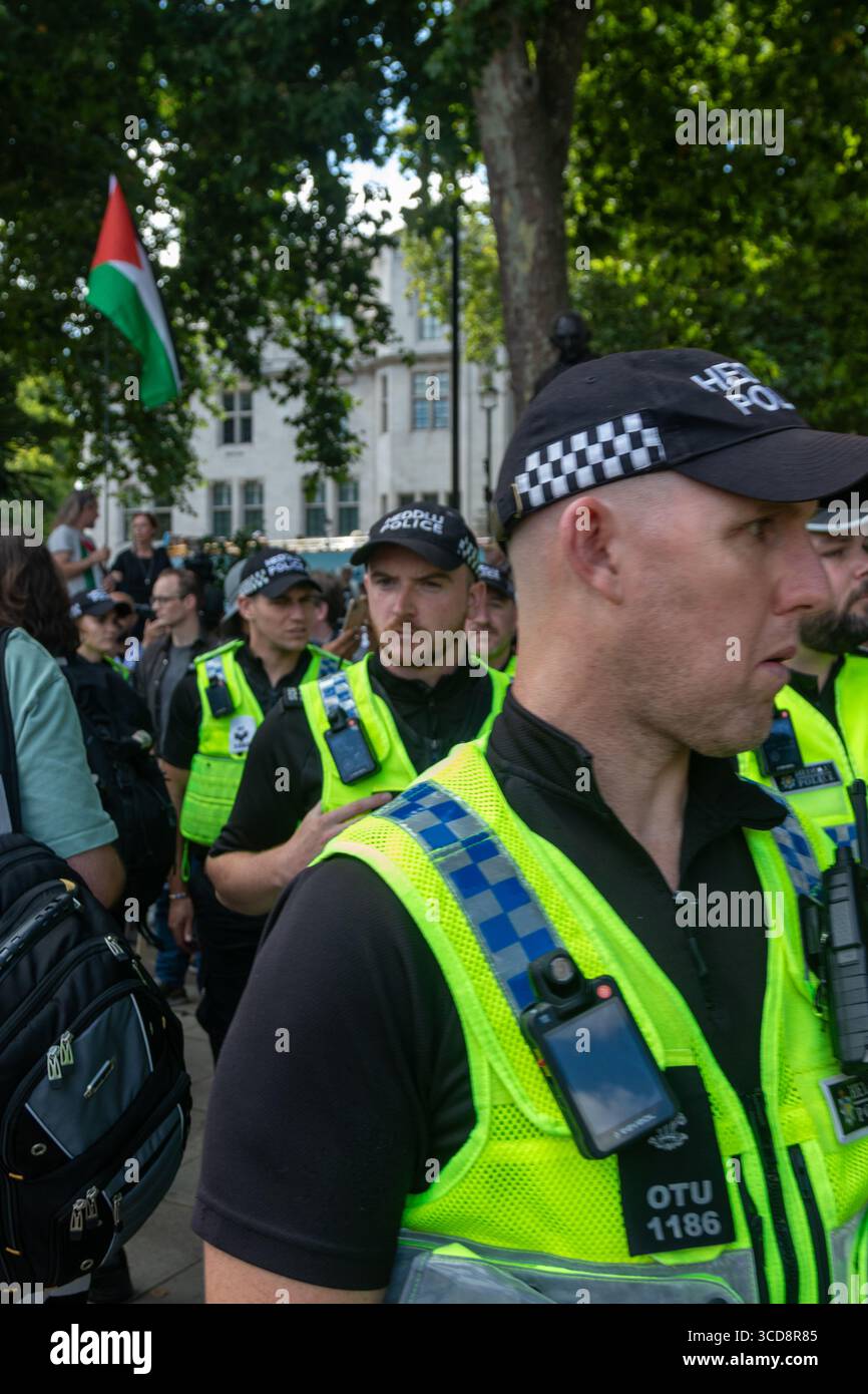 London, United Kingdom, August Ninth 2025 :- A pro Palestine Action ...