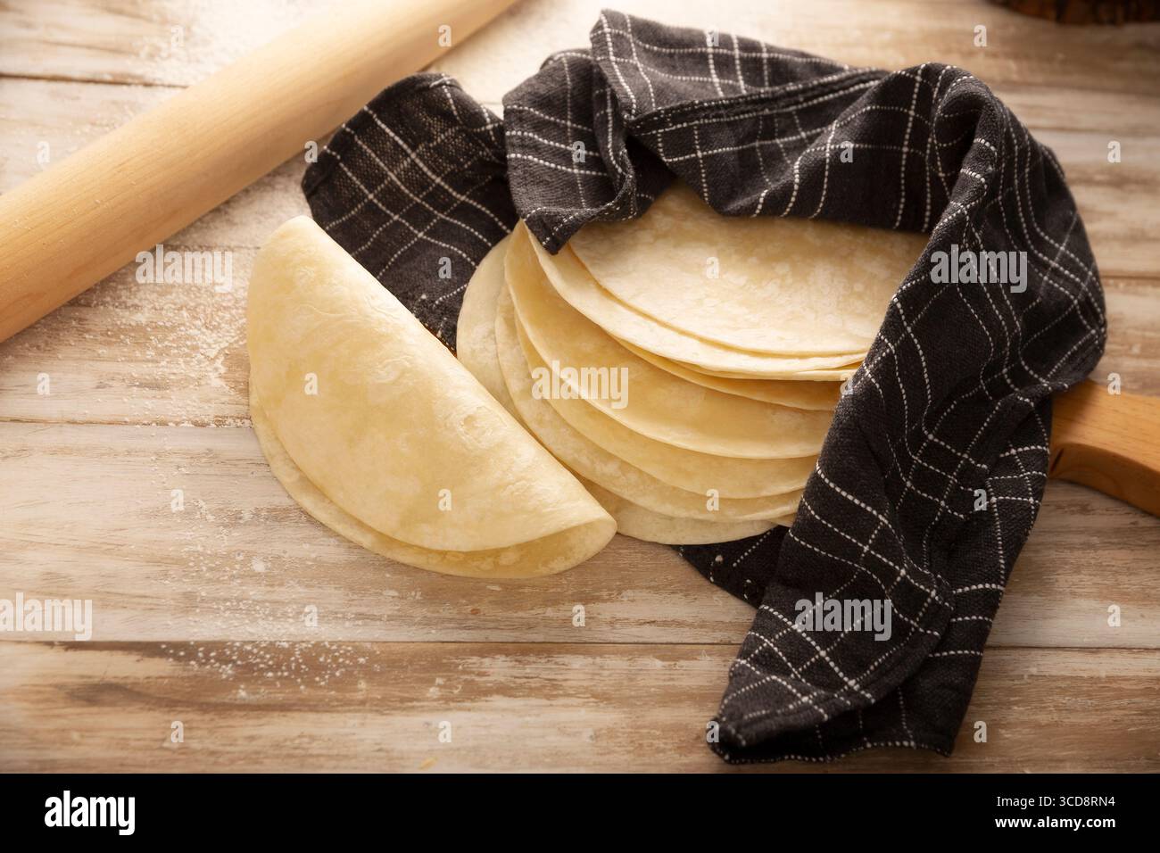 Tortillas de Harina, also called wheat tortilla, is a flat bread made ...