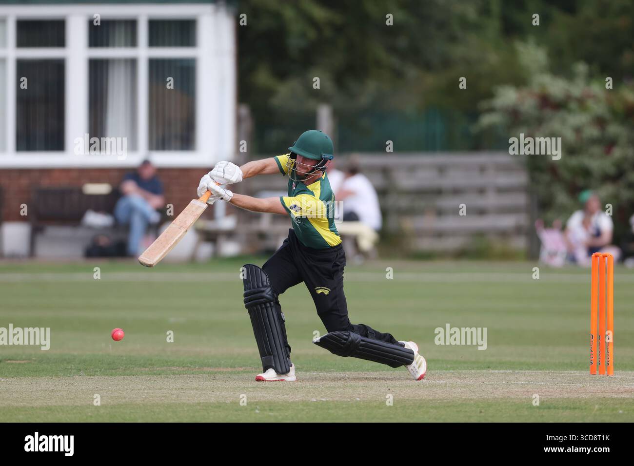Stokesley's Jonny Weighell batting during the Kerridge Cup match ...