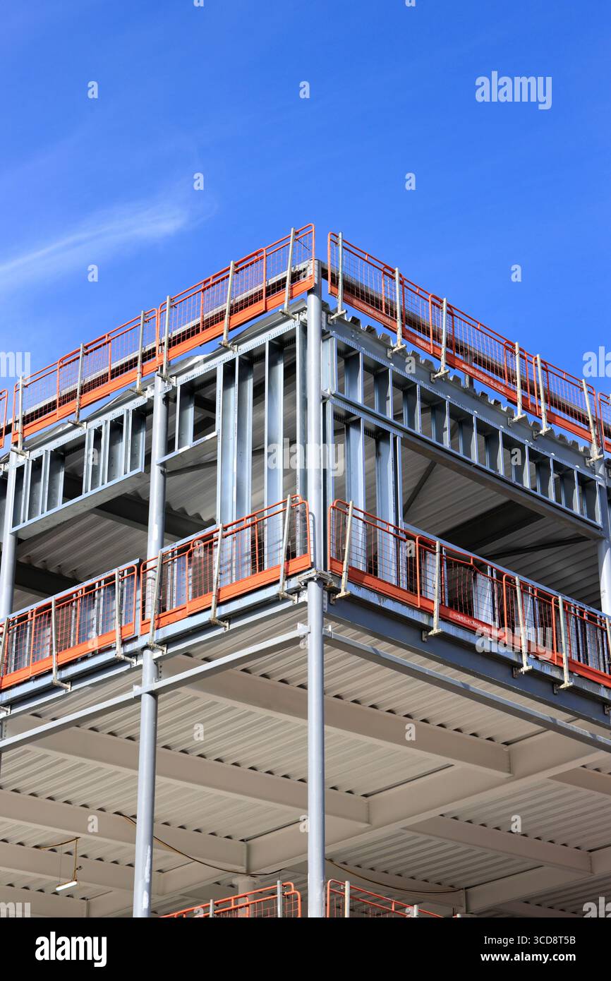 Radcliffe civic hub steel skeleton frame, secondary steel frame and ...