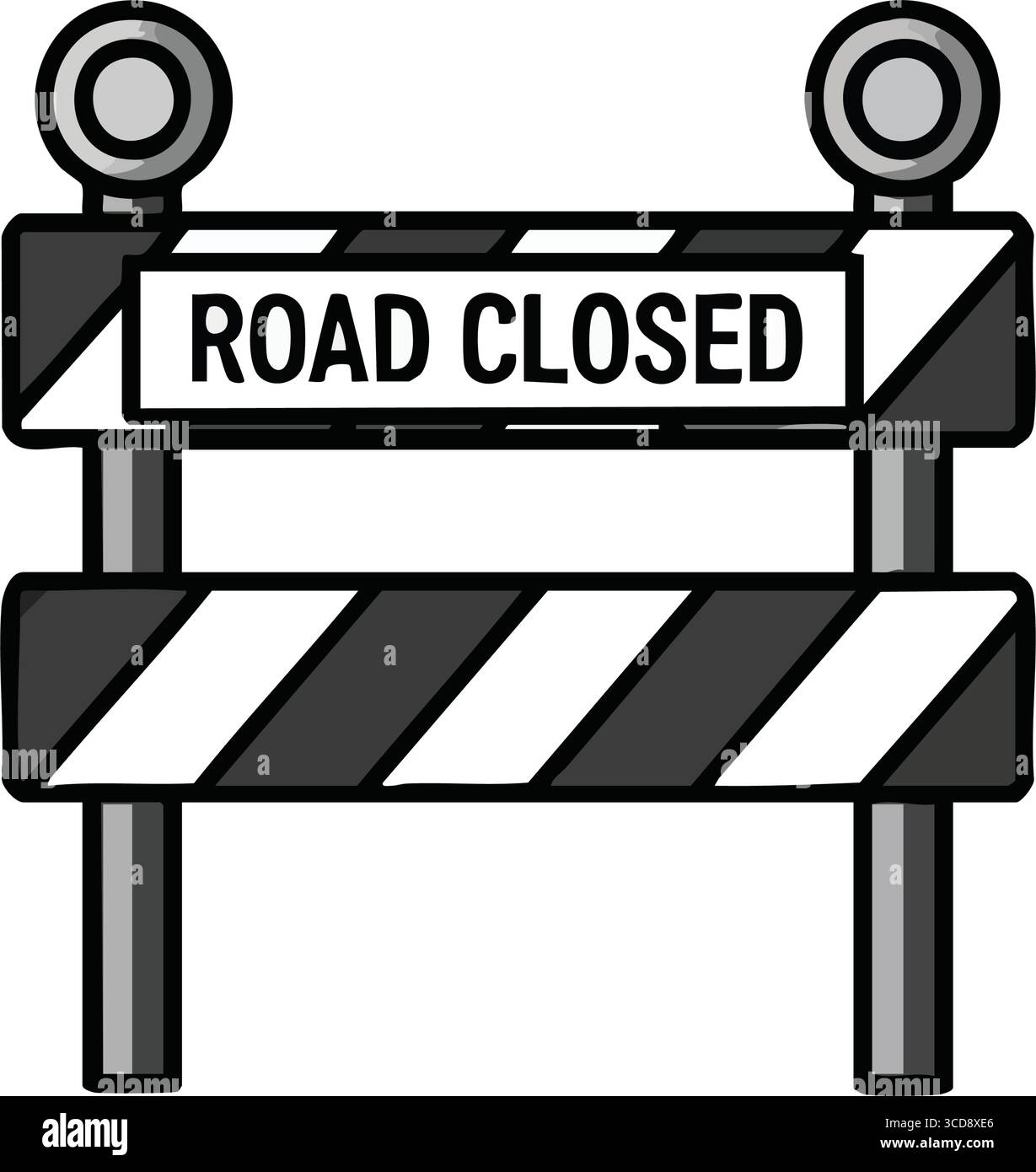 Road sign warning temporary Cut Out Stock Images & Pictures - Alamy