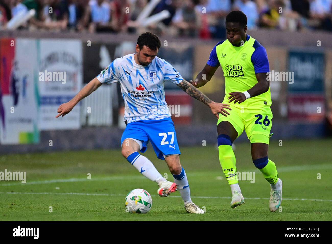 Barrow's David Worrall in action during the Carabao Cup match between ...