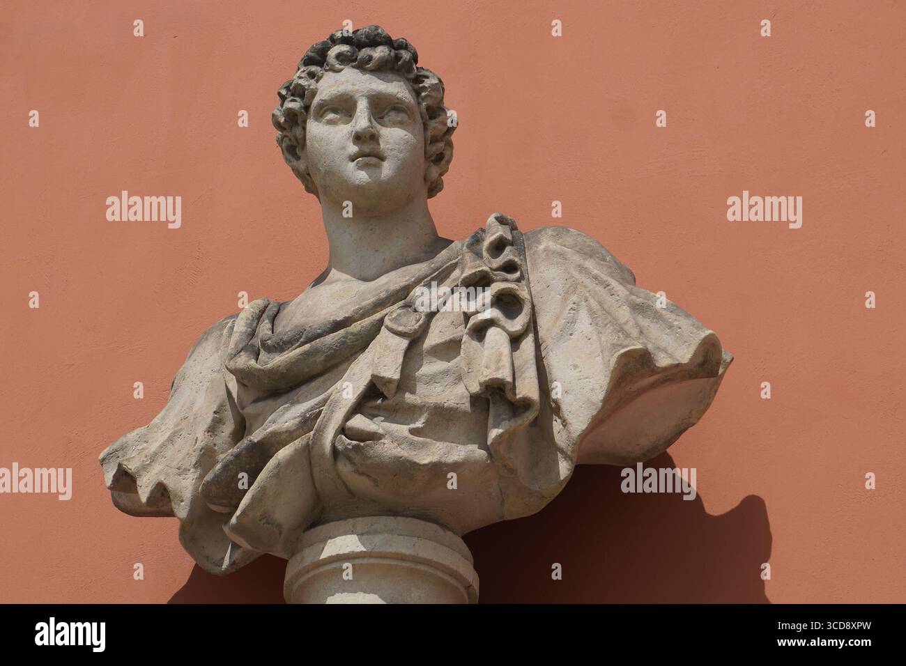 Architectural detail: Ancient Roman stone bust of a young nobleman ...