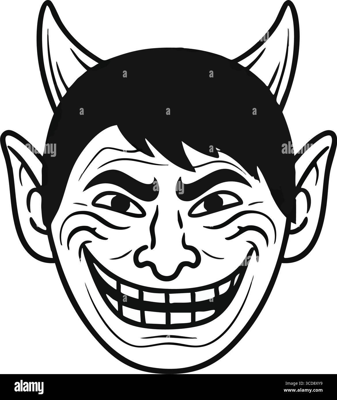 Exaggerated grin Stock Vector Images - Alamy