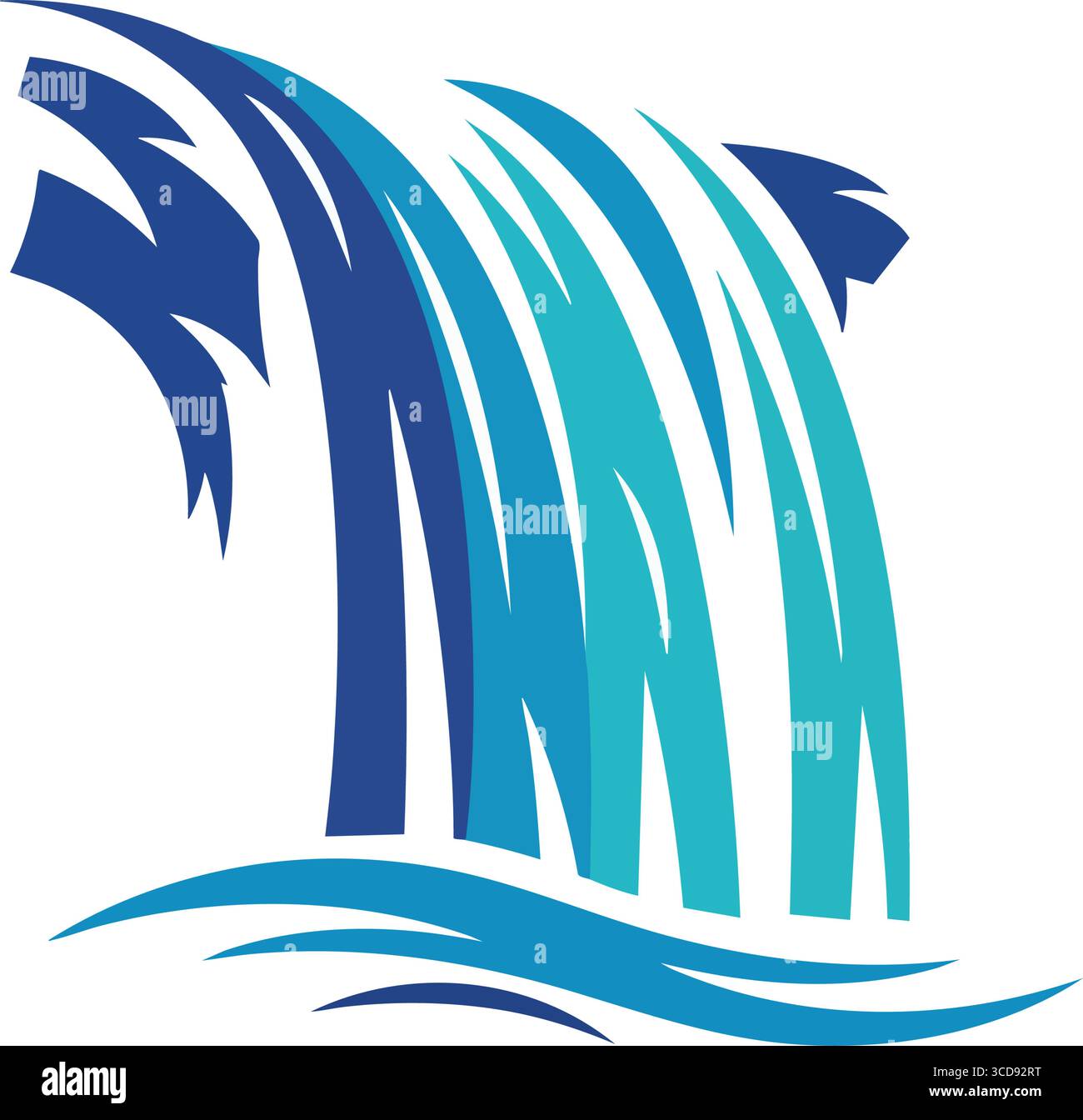 Refreshing stream cascade Cut Out Stock Images & Pictures - Alamy