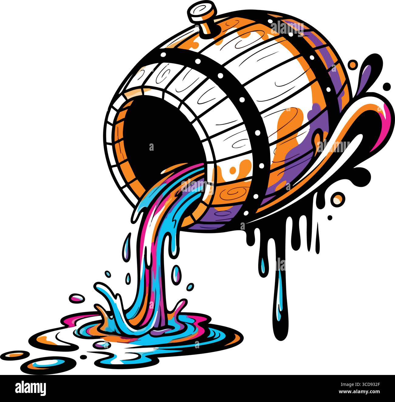 Overflows colors Cut Out Stock Images & Pictures - Alamy