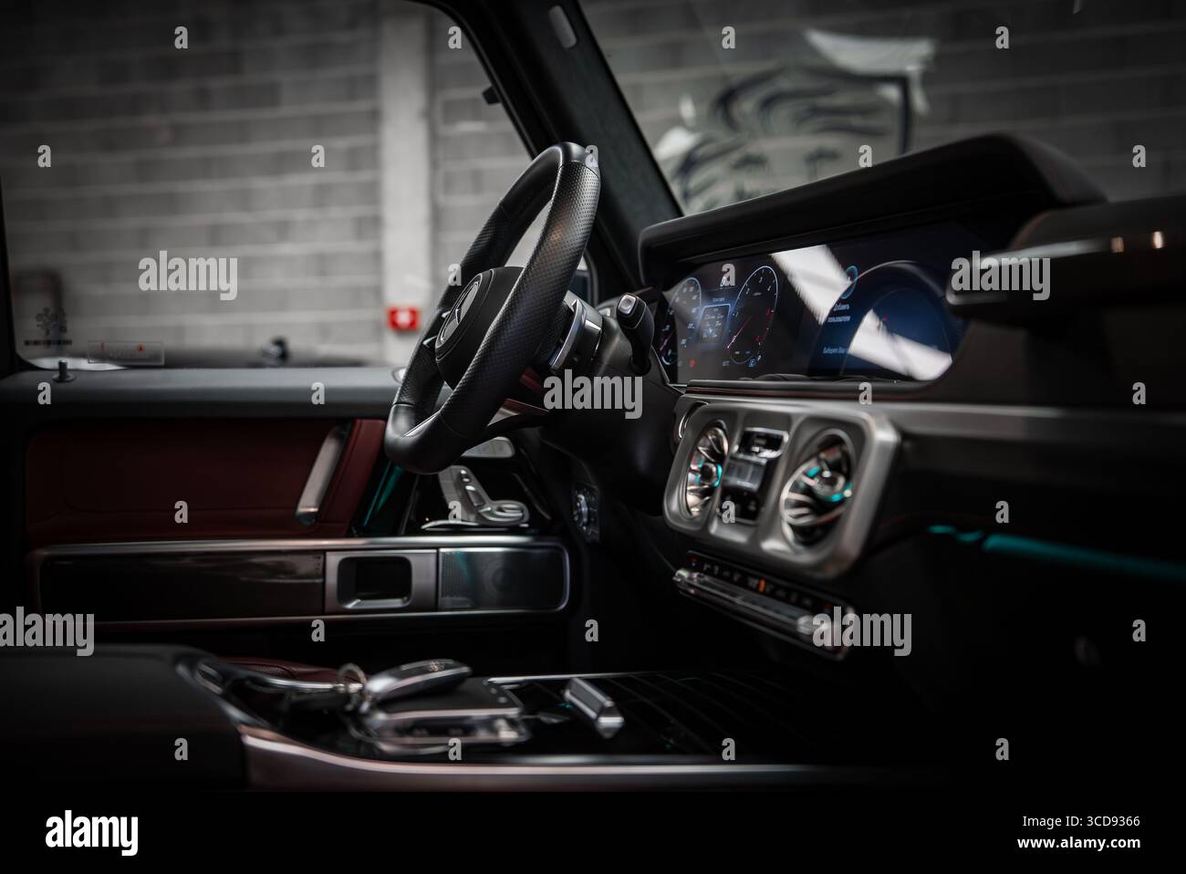 Interior of Mercedes AMG G Class with Digital Display and Ambient ...