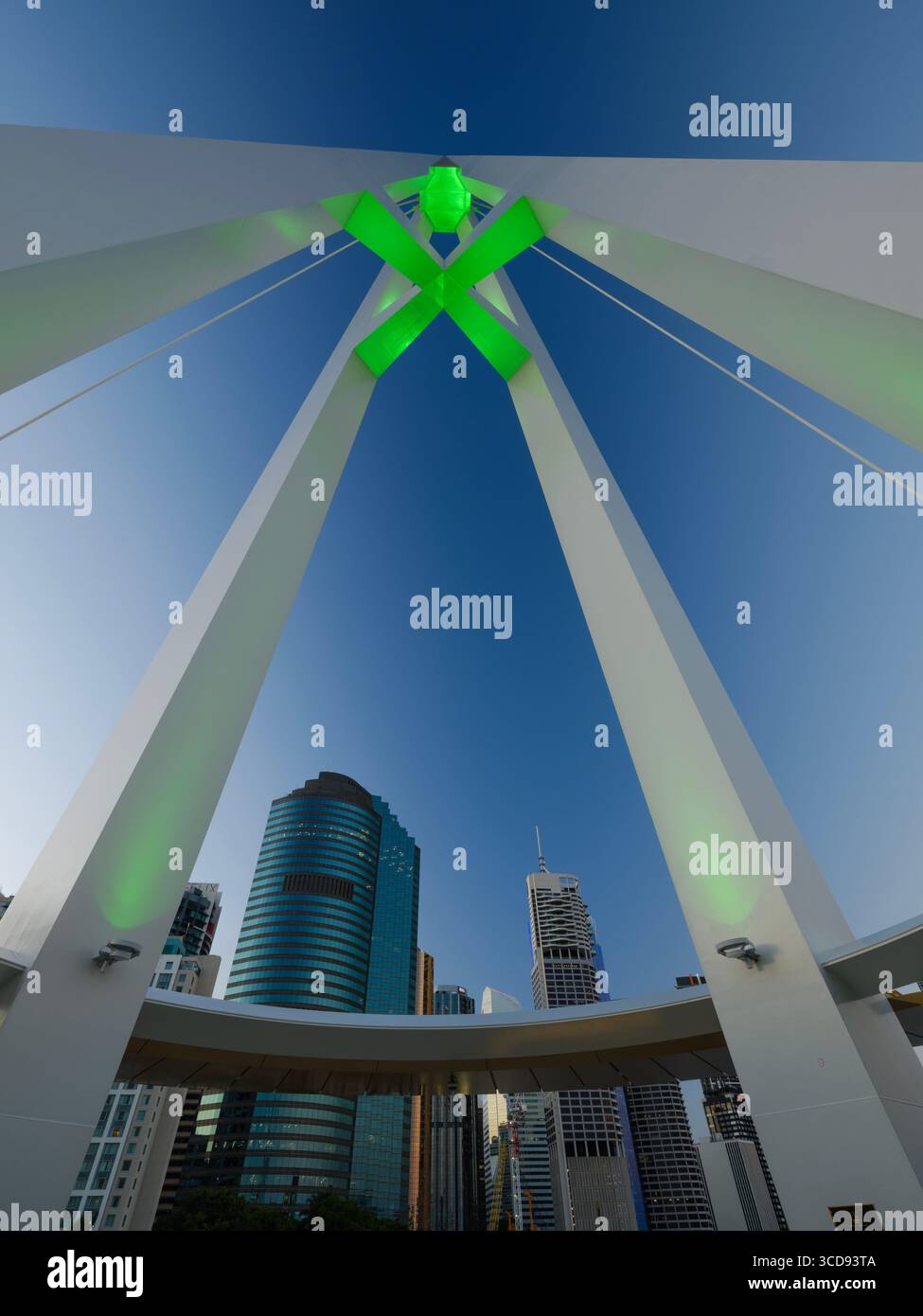An abstract view looking towards the top arches of the Kangaroo Point ...