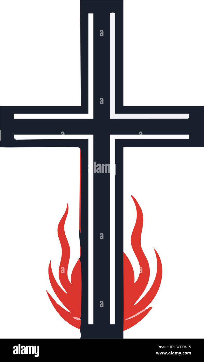 Fiery cross symbol on hi-res stock photography and images - Alamy