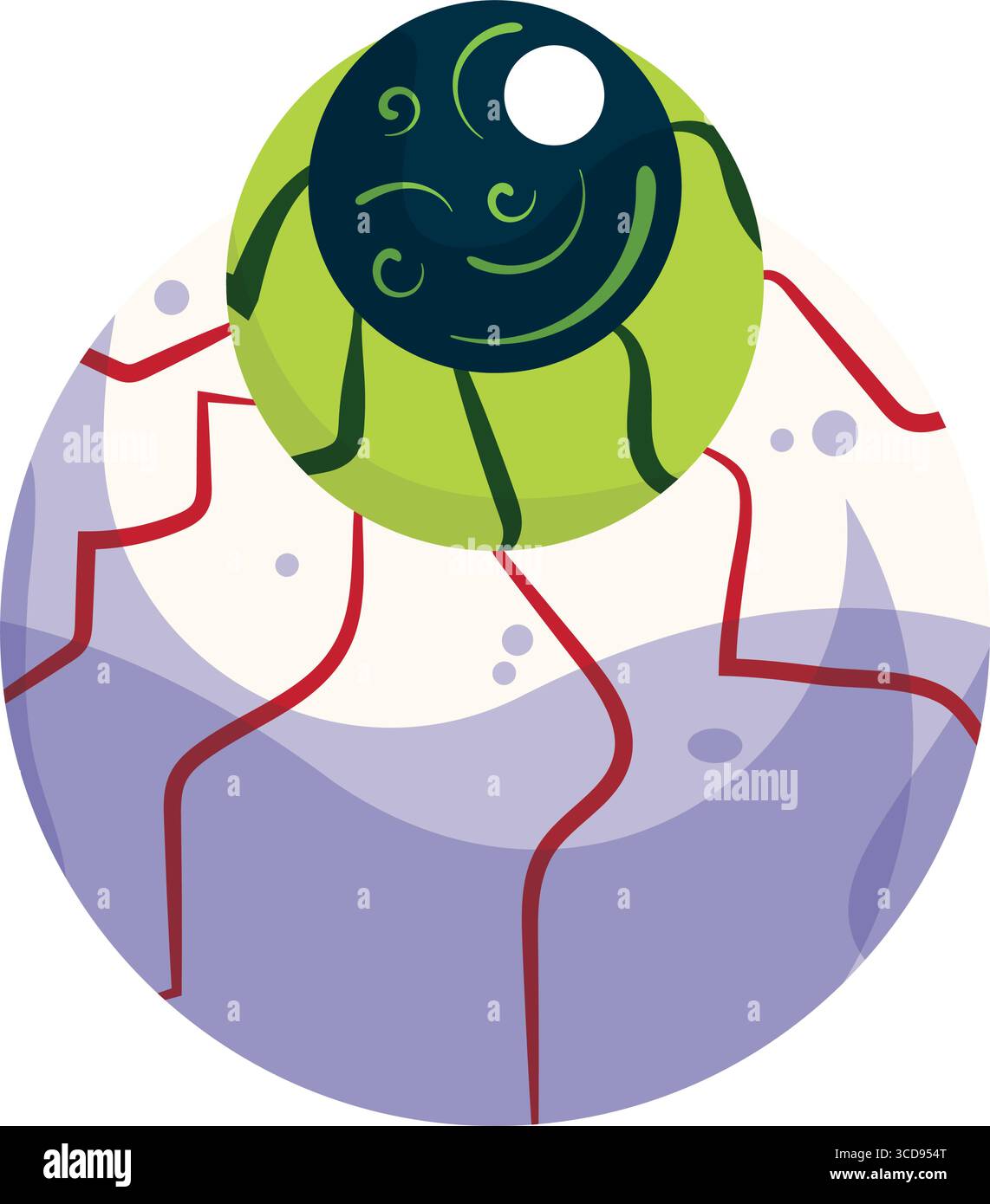 Isolated spooky halloween bloody eye icon Vector Stock Vector Image ...