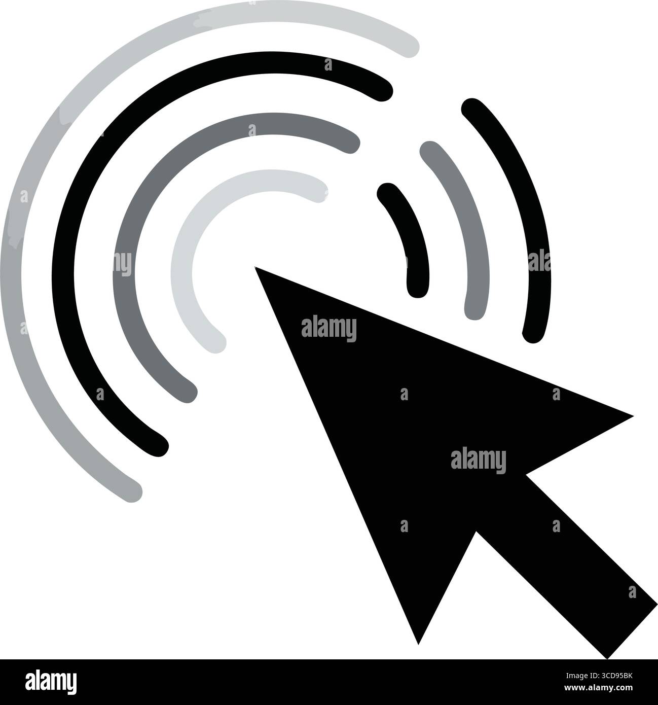 Abstract Digital Loading Progress. Stylized concentric arcs symbolize data processing or ongoing ...