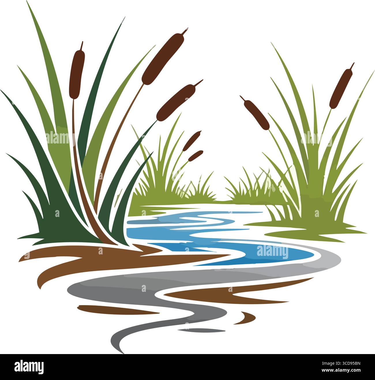 Wetland stream Stock Vector Images - Alamy