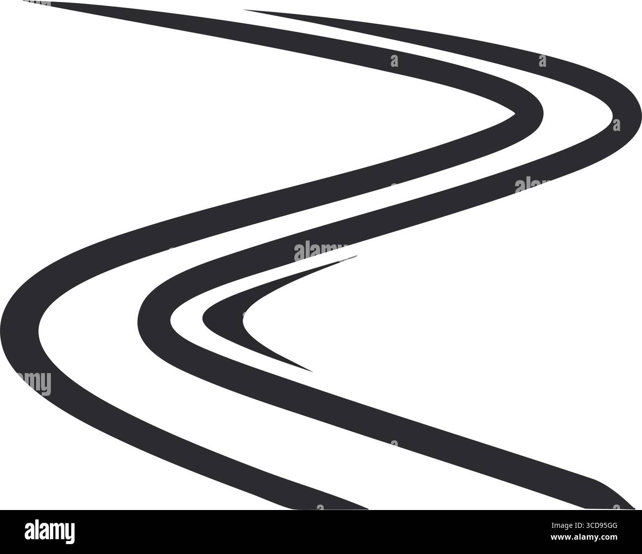 Sleek Curved Path Design. A contemporary graphic showcases subtle ...