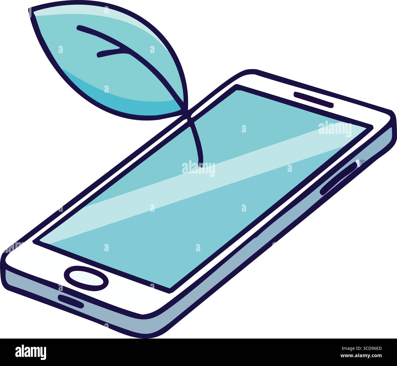 Eco Friendly Mobile Device. This artwork features a cellular instrument ...