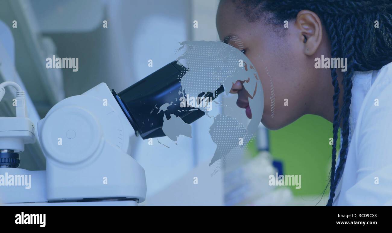 Scientist researcher using compound microscope hi-res stock photography ...