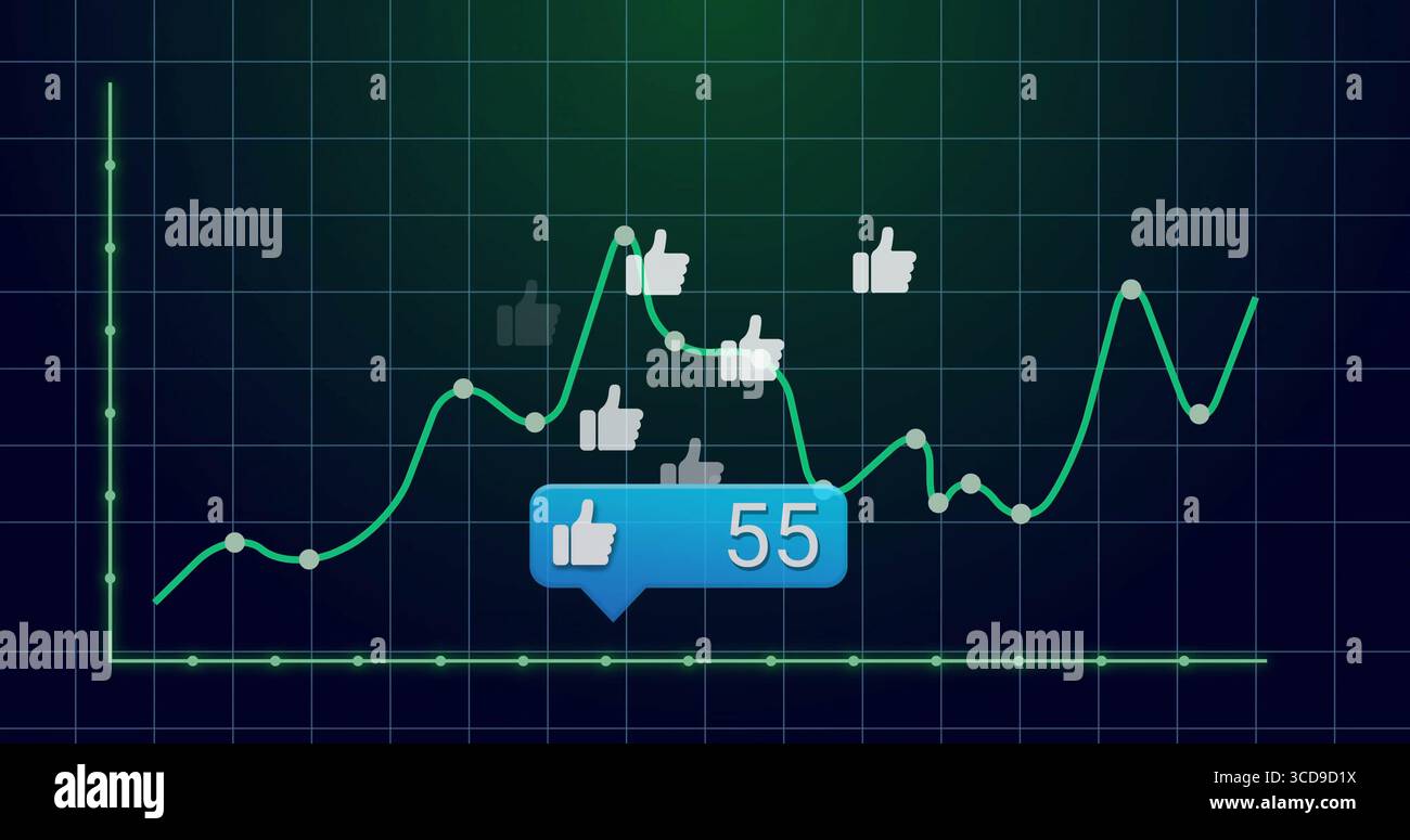 Line chart points positive hi-res stock photography and images - Alamy