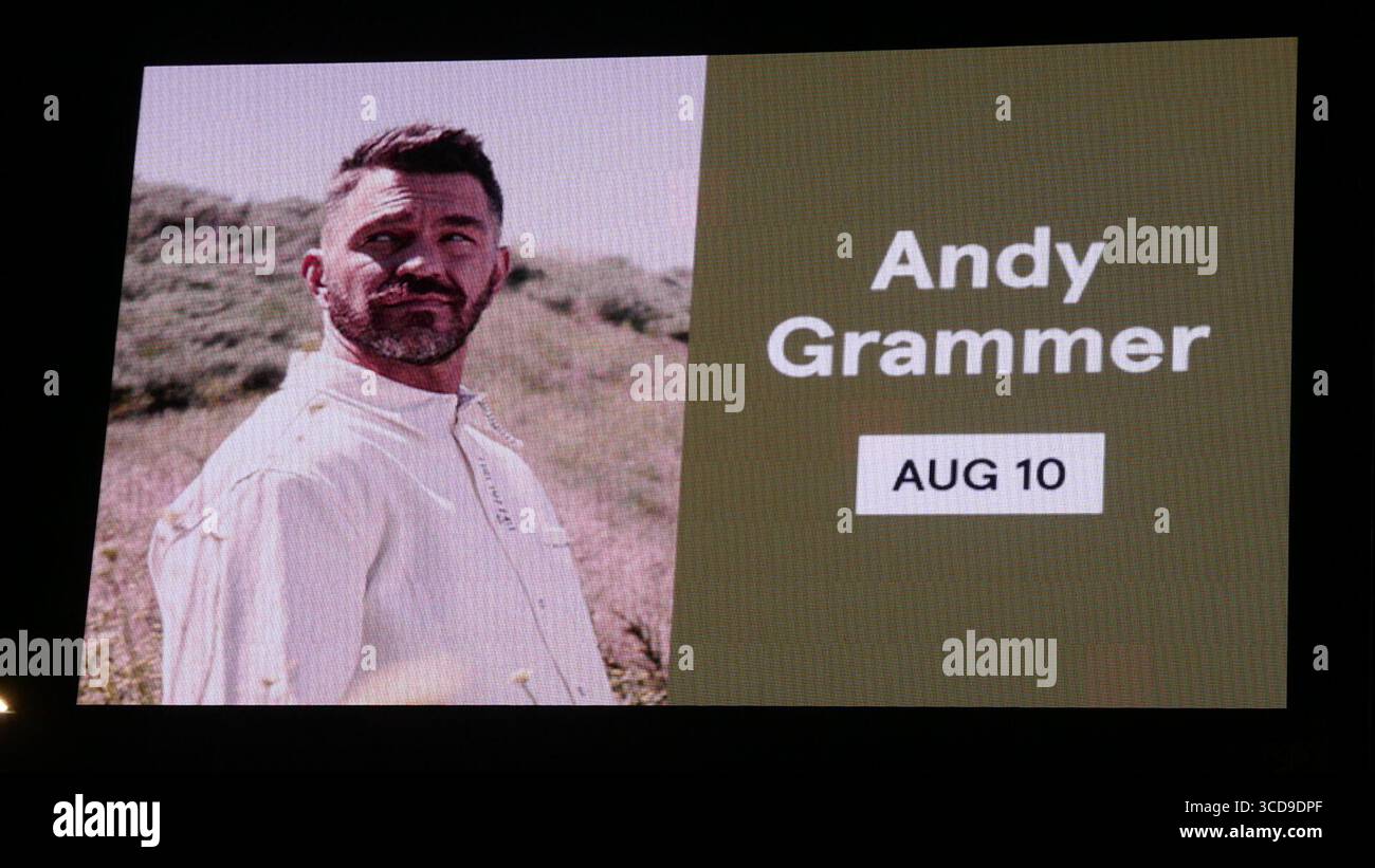 Los Angeles, California, USA 10th August 2025 Andy Grammar Monster Tour ...