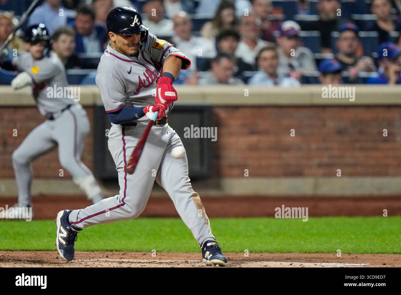 Atlanta Braves' Nacho Alvarez Jr. hits a two-run double during the ...