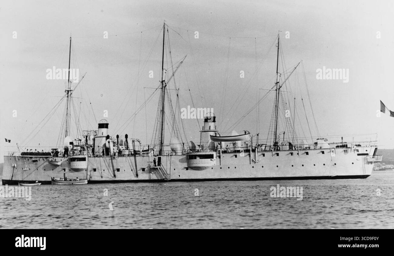 "Infernet" French cruiser, 1899. The Infernet was a 3rd class colonial ...