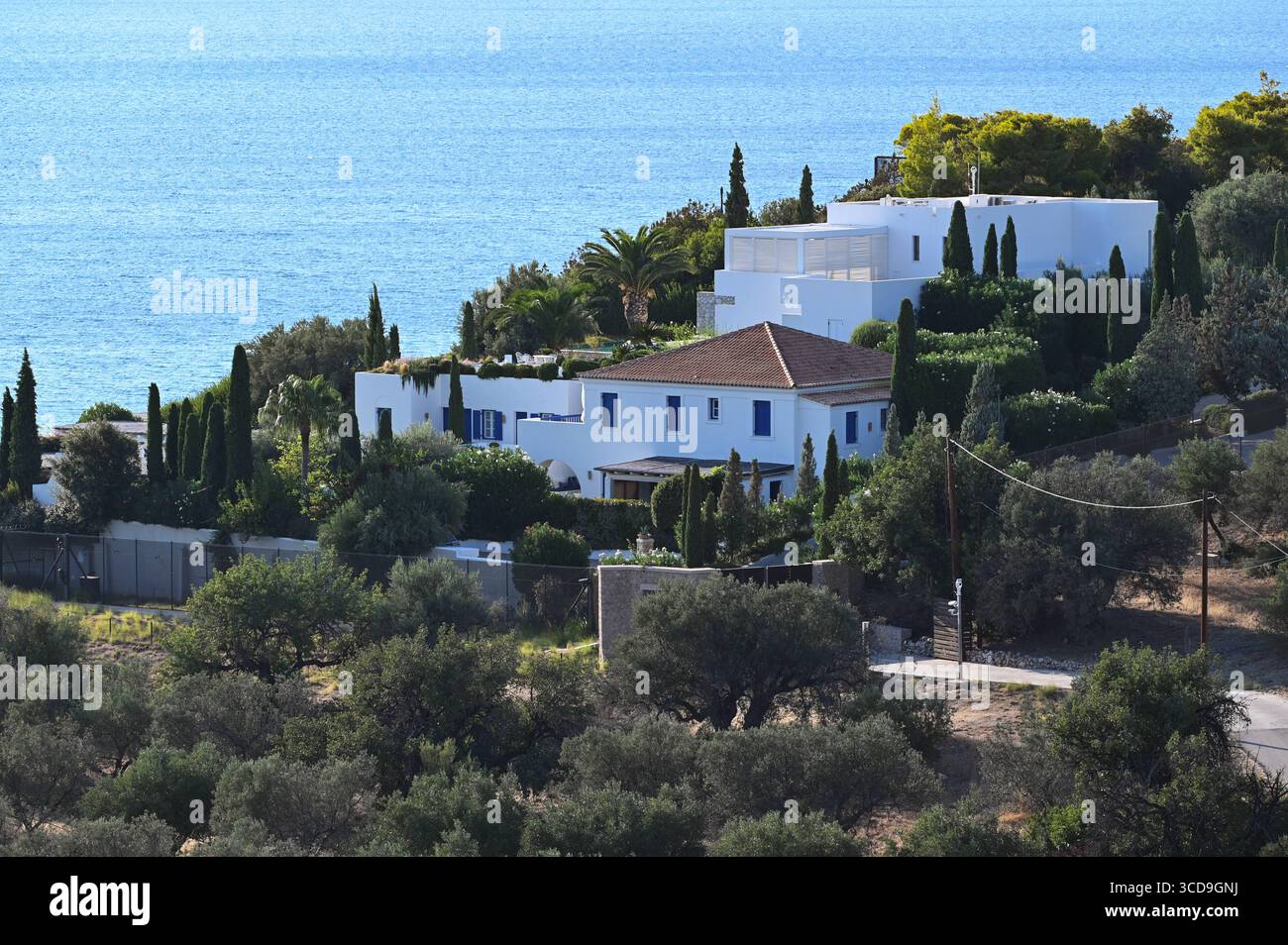 The Greek villa of the Dutch King Willem-Alexander in Kranidi A view of ...