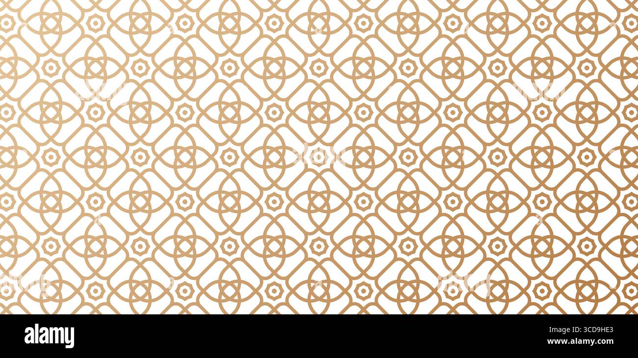 Seamless geometric rounded shape pattern based on traditional islamic ...
