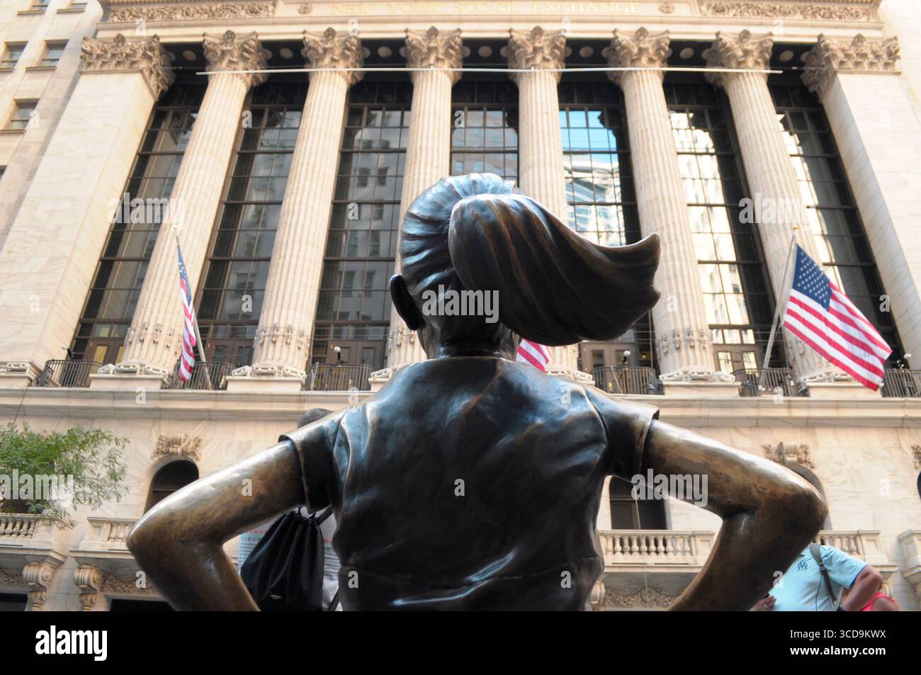 The "Fearless Girl" statue is seen in front of the New York Stock ...