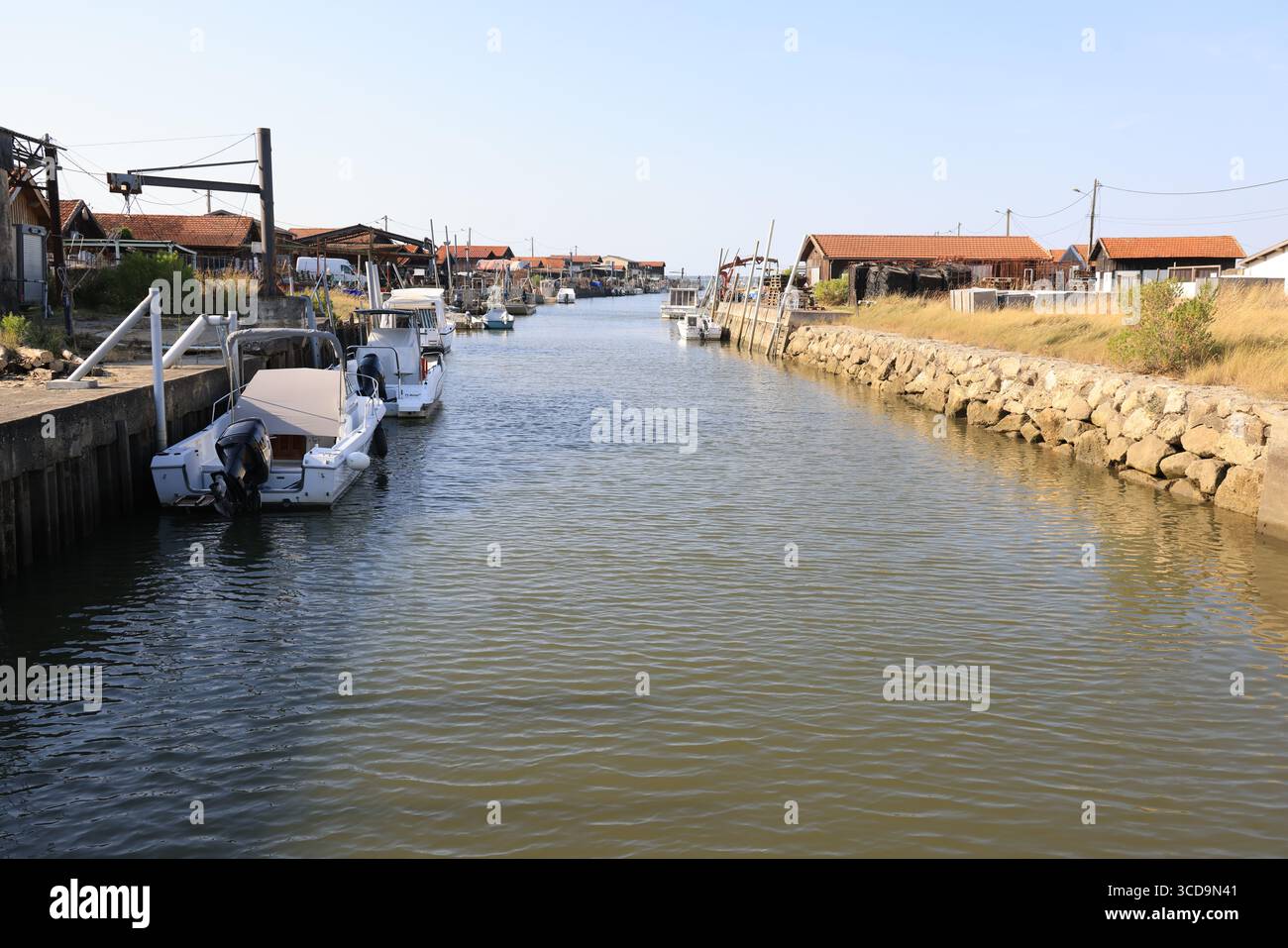 Gujan oyster port in Gujan-Mestras, the oyster capital of the Arcachon ...