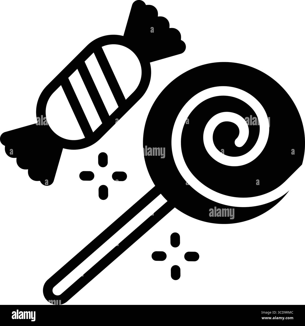 Candies vector vectors Black and White Stock Photos & Images - Alamy