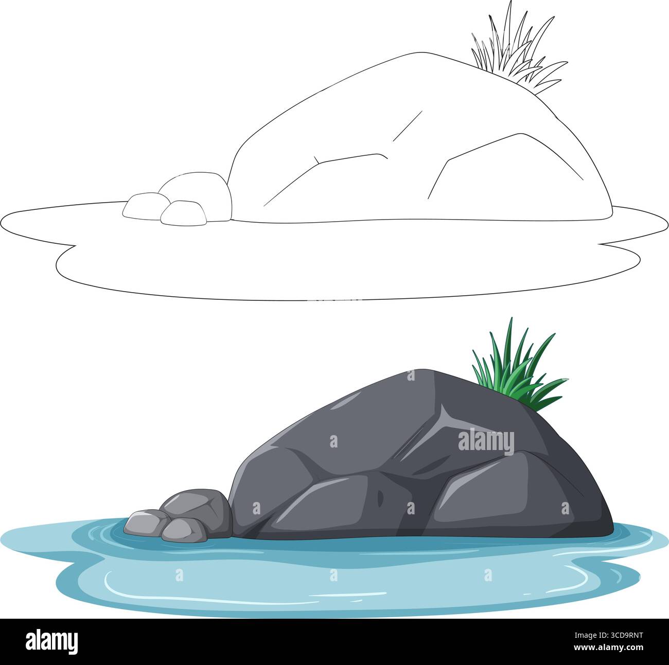 Surface water in pond Stock Vector Images - Alamy