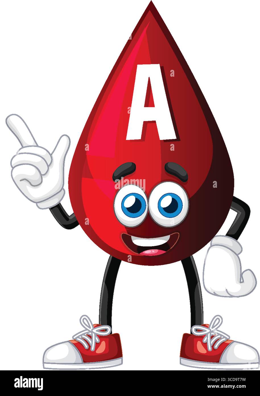 Cartoon character blood drop pointing Cut Out Stock Images & Pictures ...