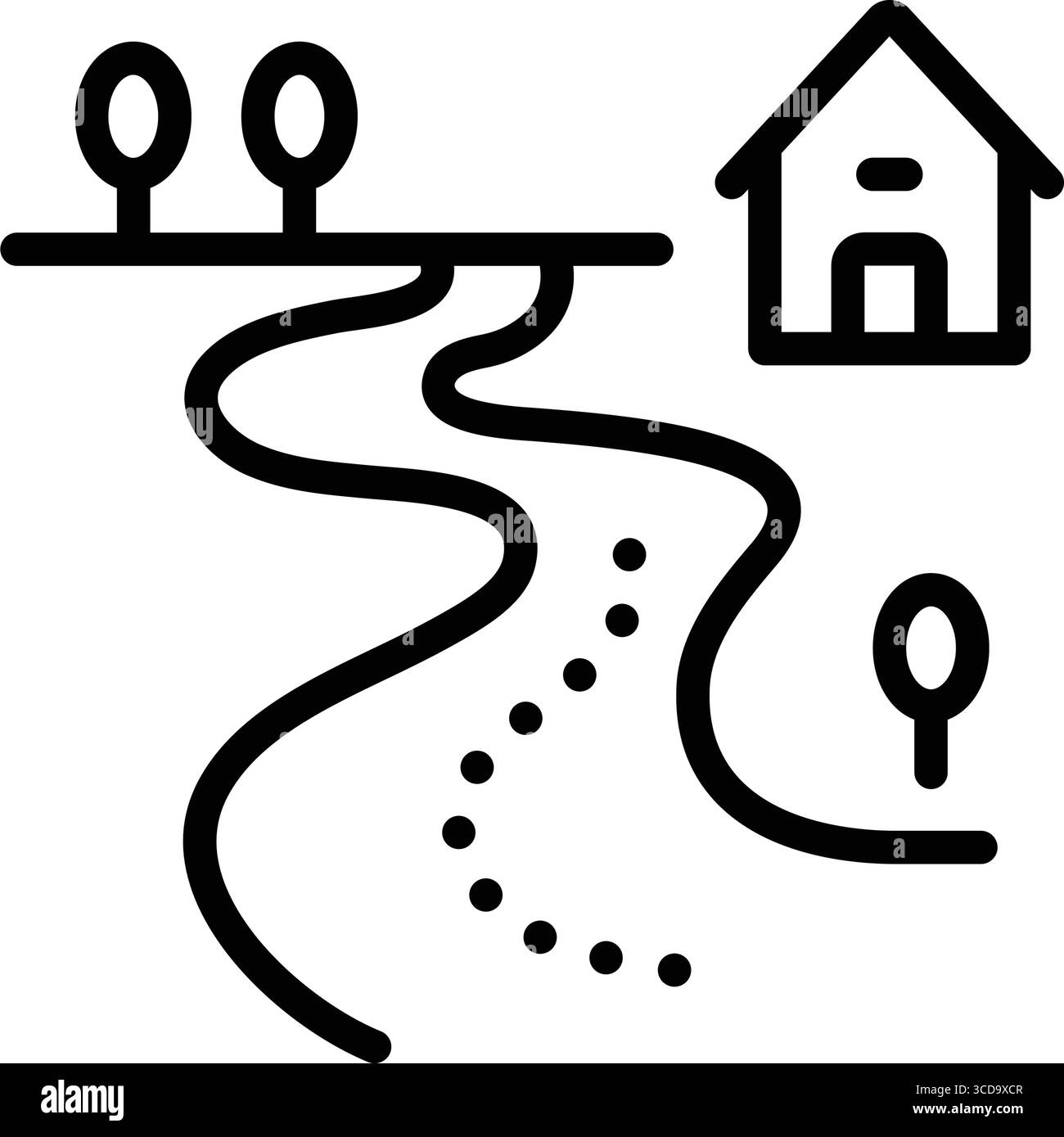 Cottage way Black and White Stock Photos & Images - Alamy